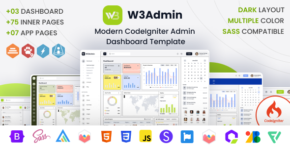 W3Admin - CodeIgniter Modern Admin Dashboard
